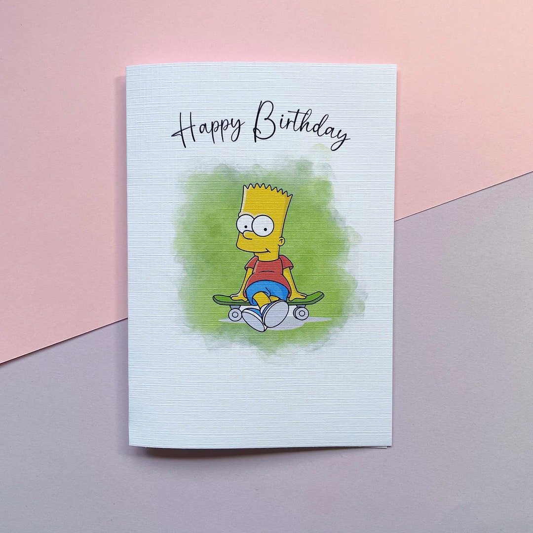Bart Birthday Card - Etsy