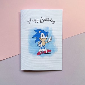 Sonic Birthday Card - Etsy