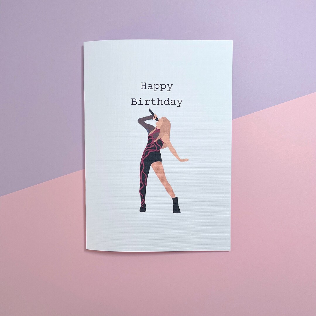 Taylor Swift Personalised Birthday Card - Etsy