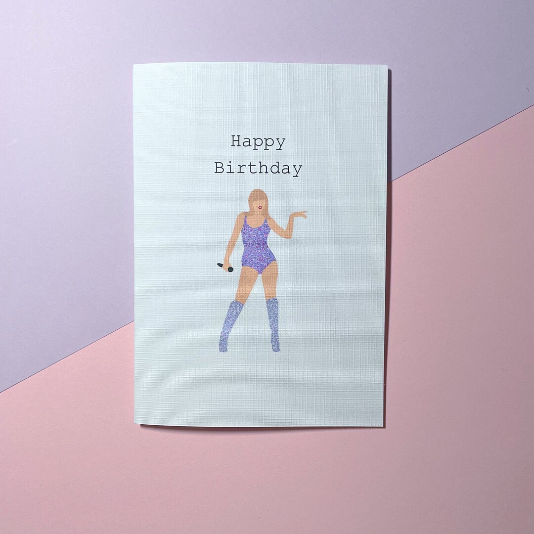 Taylor Swift Personalised Birthday Card - Etsy