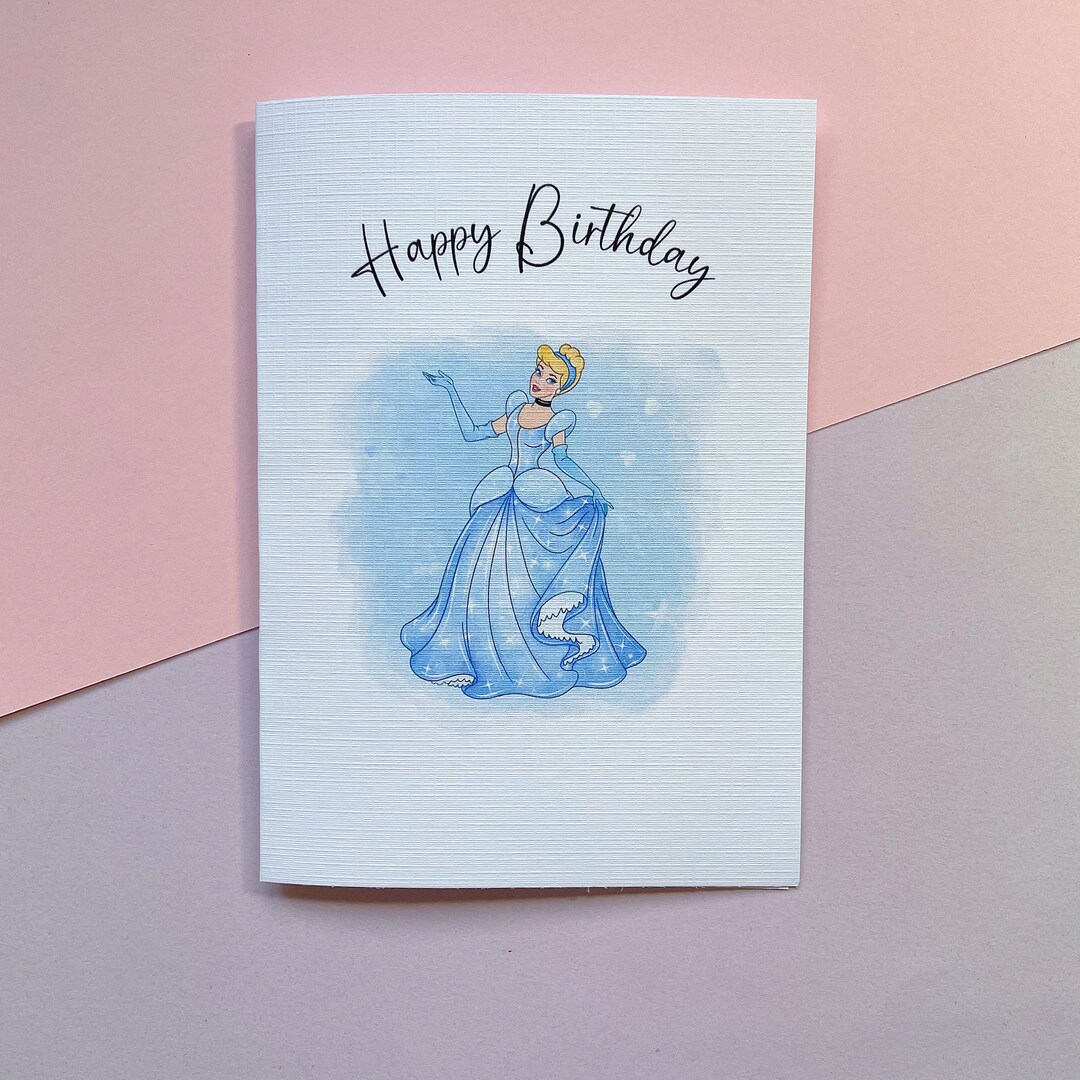 Cinderella Birthday Card - Etsy