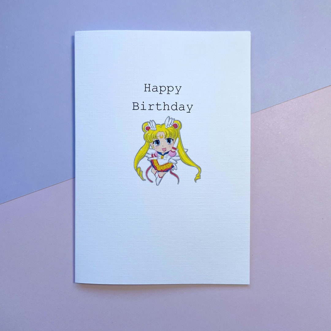 Sailormoon Birthday Card - Etsy