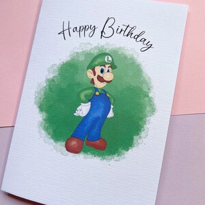 Luigi Birthday Card - Etsy