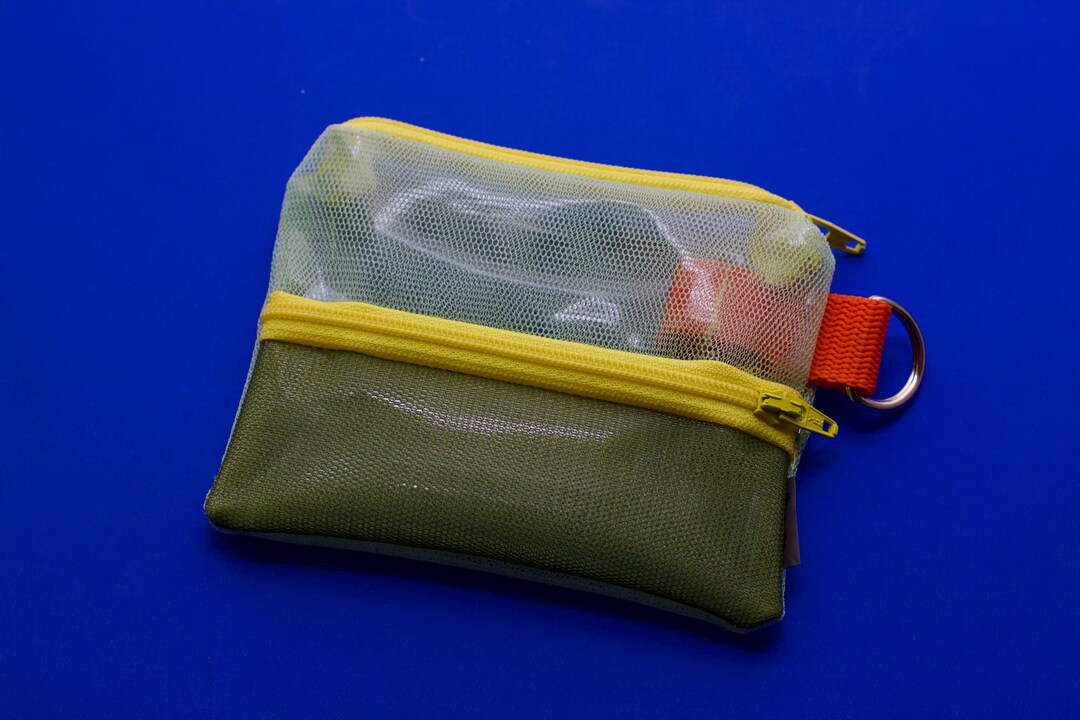 Midi JAY - Orange & Banana Mesh Purse With Two Zippers - Etsy