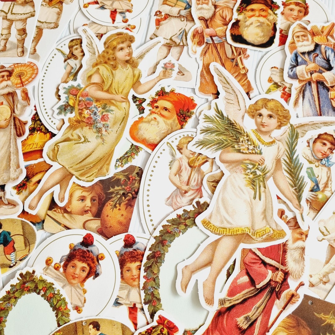 Vintage Victorian Christmas Cut-outs Vintage Ephemera Vintage ...