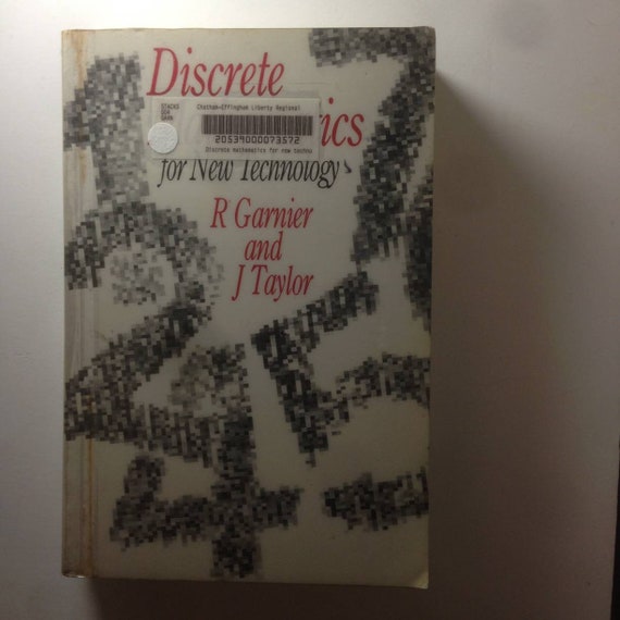 90s Vintage Book Discrete Mathematics for New Technology by R - Etsy
