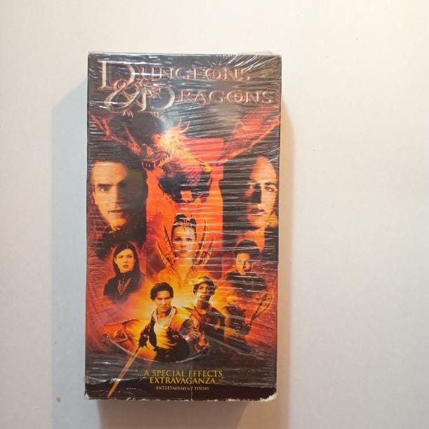 A Vintage VHS Tape: Dungeons and Dragons;justin Whalin;marlon Wayans ...