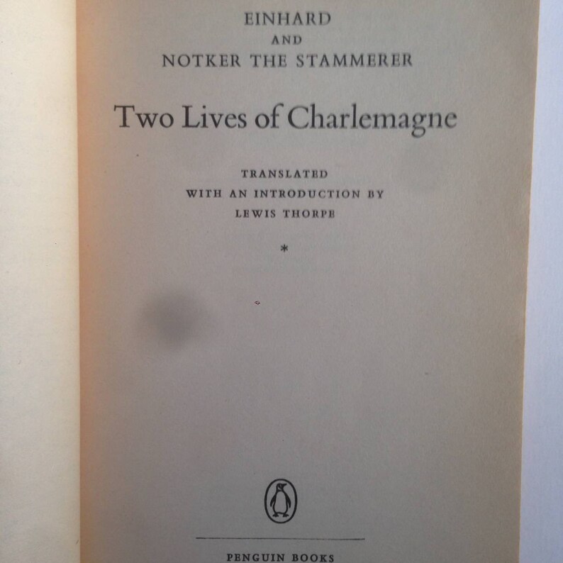 An 80s Vintage Book Two Lives of Charlemagne by Einhard and Notker the ...