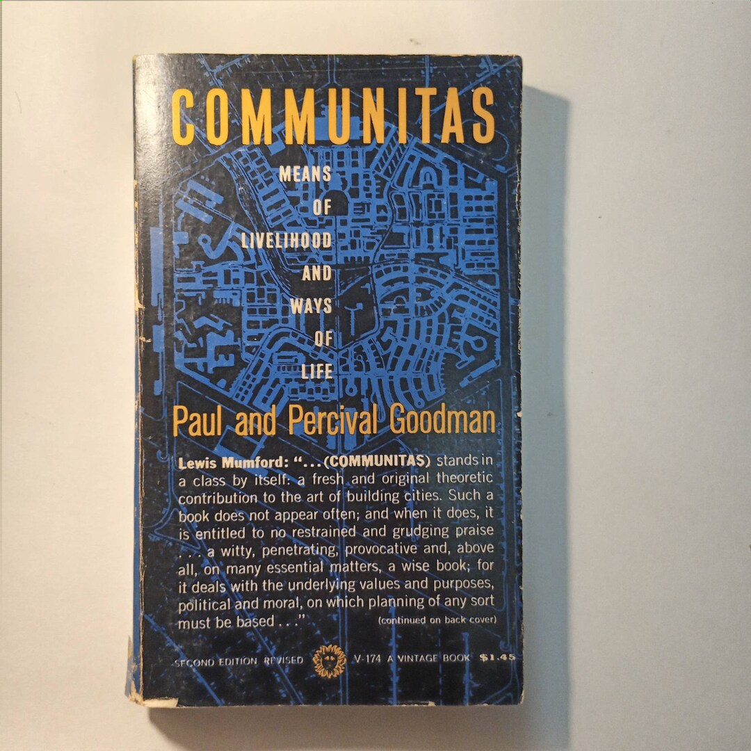 A 60s Book: COMMUNITAS, Means of Livelihood and Ways of Life by Paul ...