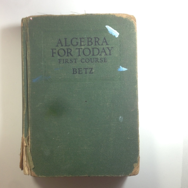 Antique Algebra Book - Etsy