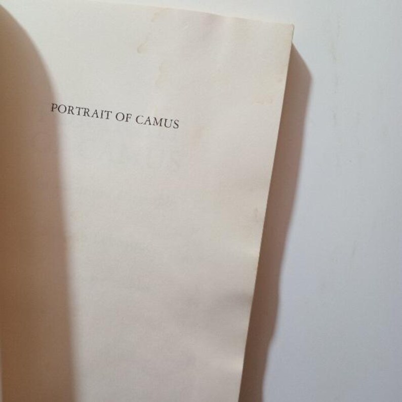 A Vintage 1970 Book: Portrait of Camus, an Illustrated Biography by ...