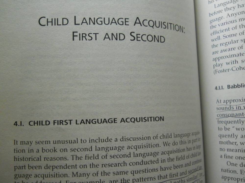 A Book: SECOND LANGUAGE ACQUISITION, An Introductory Course Second ...