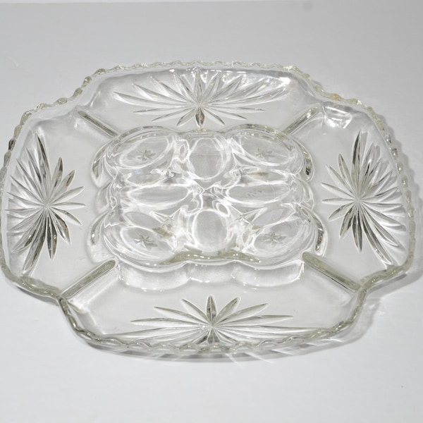 Crystal Deviled Egg Plate - Etsy