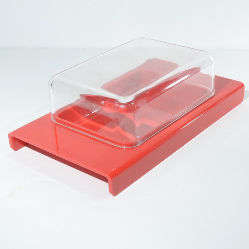 Red Butter Dish - Etsy