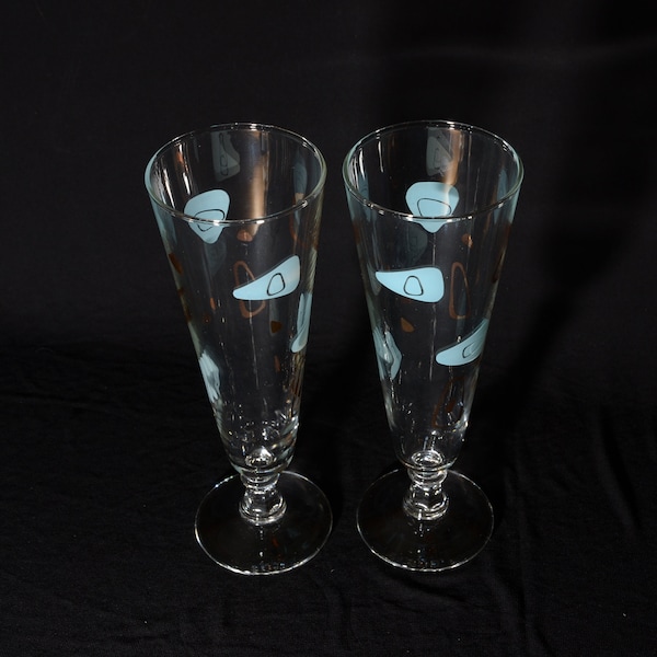 Atomic Amoeba Boomerang Federal Glass - Etsy