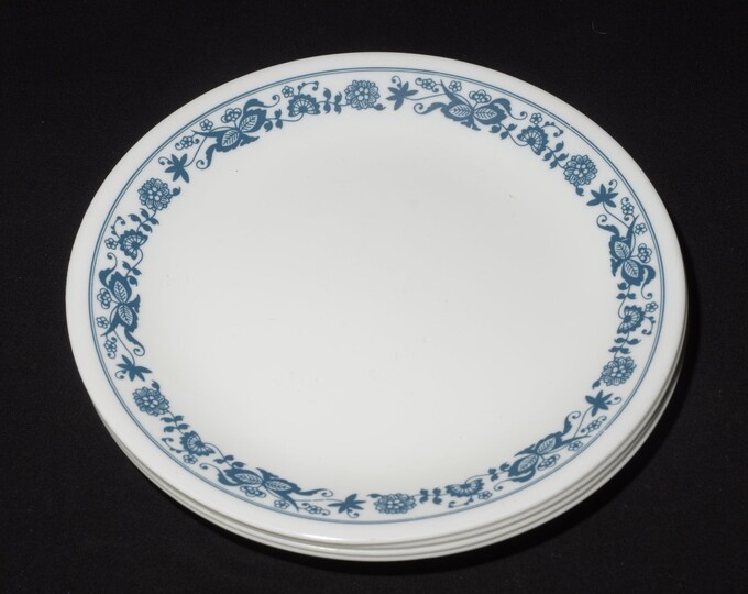 Corelle Old Town Blue Luncheon Salad Plates, 8 1/2 Set of 4 - Etsy