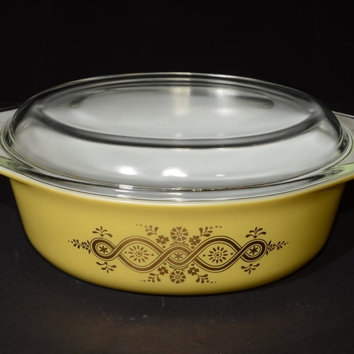 PYREX Empire Golden Scroll Casserole 1 1/2 Quart qt 043 Lid - Etsy