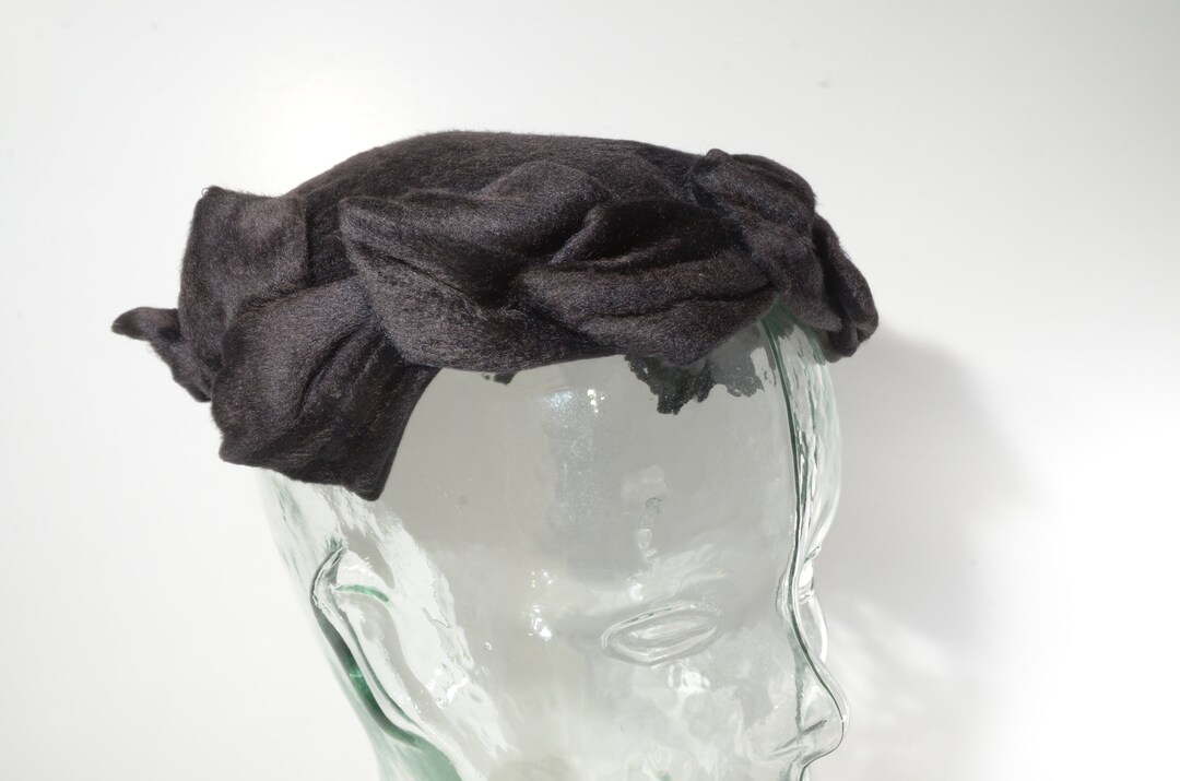 Mme L. Cloutier Black Hat Church Formal Hat Juliette Cap Style Woman ...