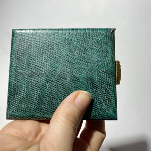 France Green Powder Compact With Case Mirror and Mini Lipstick Vanity ...