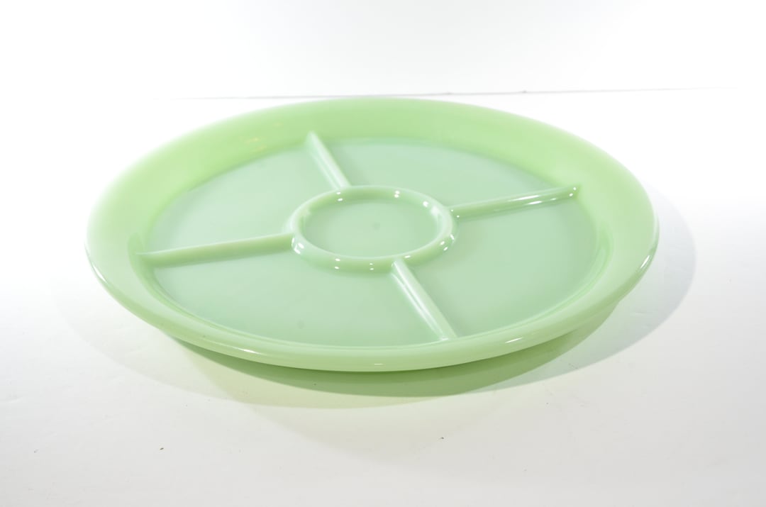 Fire King Jadeite Restaurant Ware Divided Grill Plate Collectible Fire ...