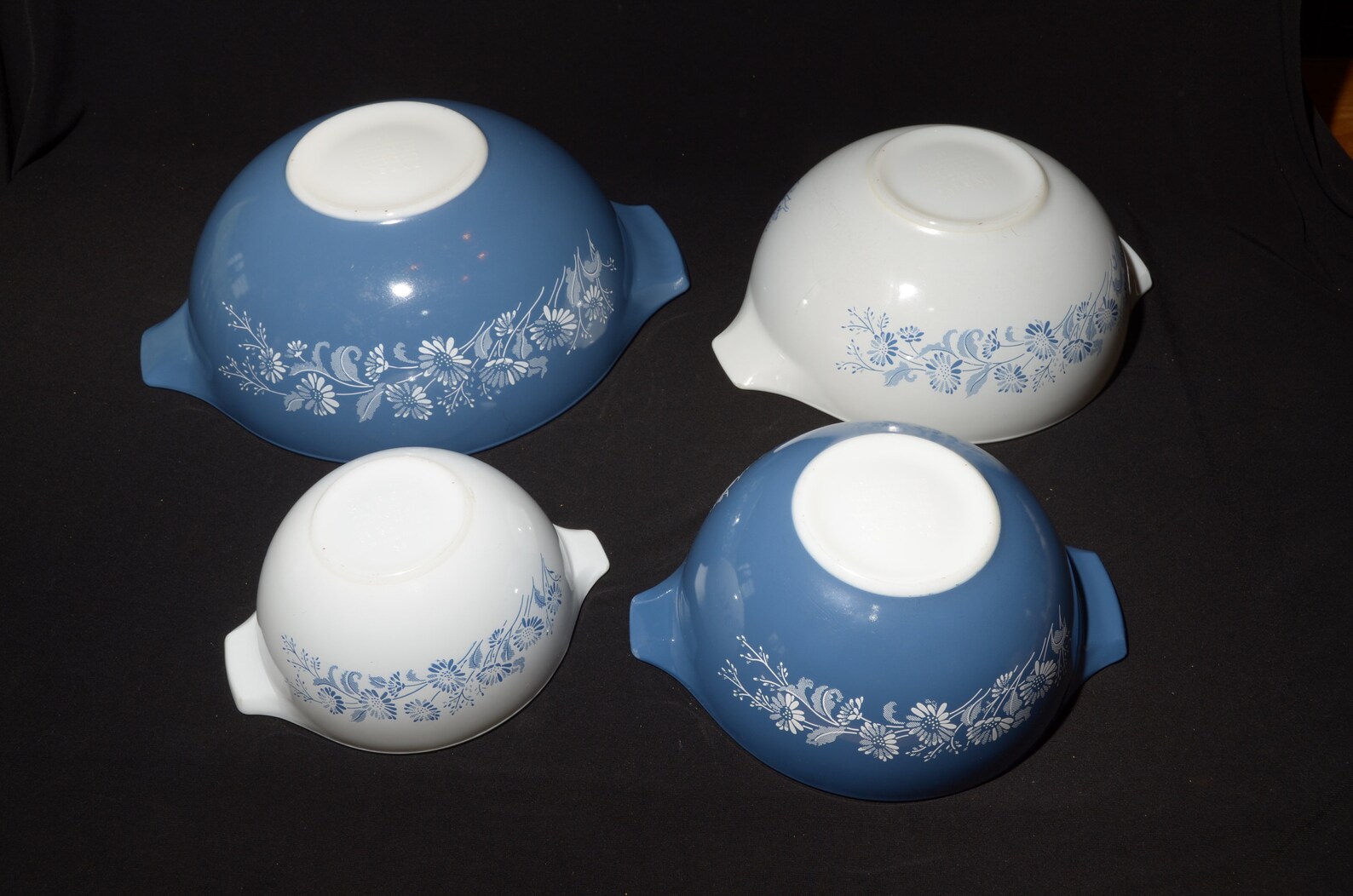 PYREX Colonial Mist Set of 4 Blue Cinderella Nesting Bowls - Etsy