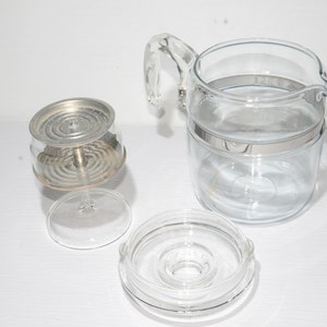 PYREX Flameware 9 Cup Glass Coffee Pot Coffee Percolator All Parts ...
