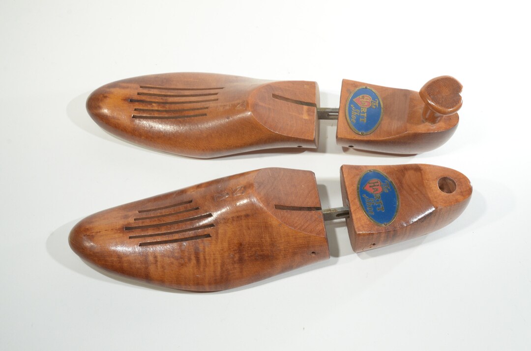 Pair of Hartt Wood Shoe Form Cobbler Shoe Mold Wood Art Wood Shoe Form ...
