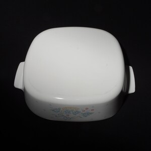 CORNING WARE Blue Ribbon Flower Basket Casserole 2 Qt Glass Lid Covered ...