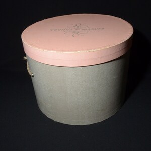 Vintage Eaton's of Canada Round Hat Box Cardboard Storage Box Montreal ...