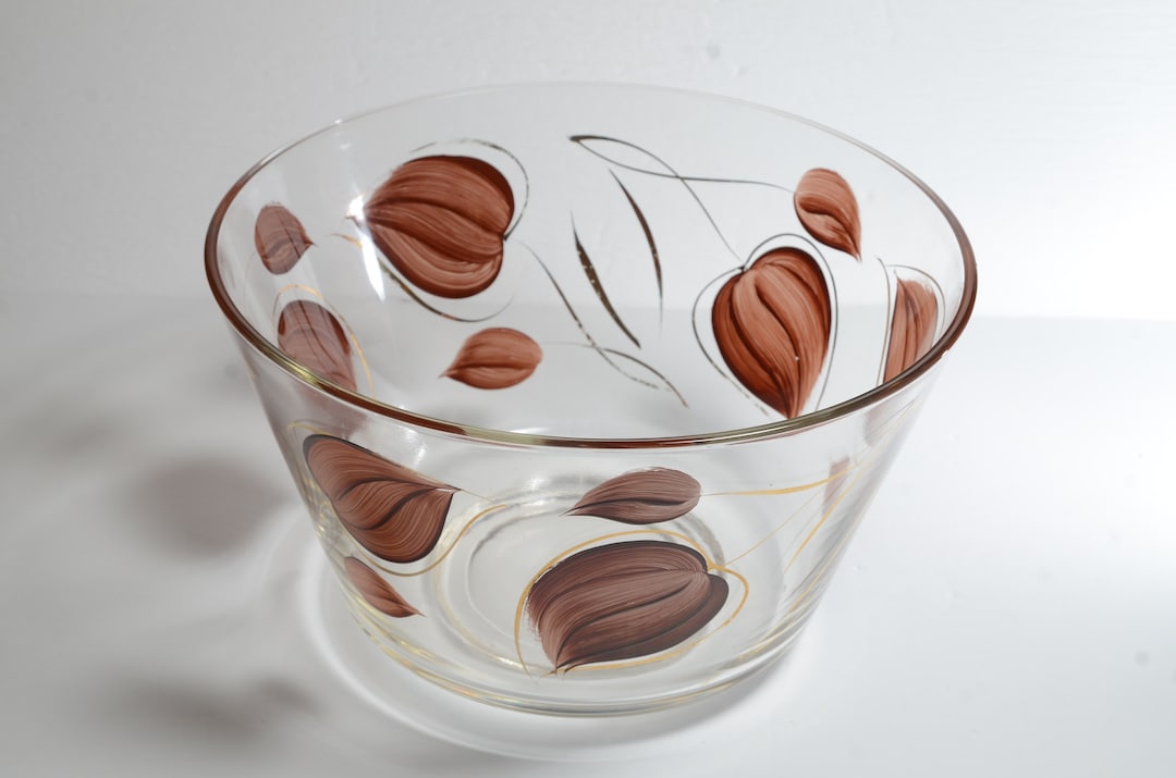 Vintage Anchor Hocking Enchant Ware 50s Punch Bowl Serving Bowl 11 ...