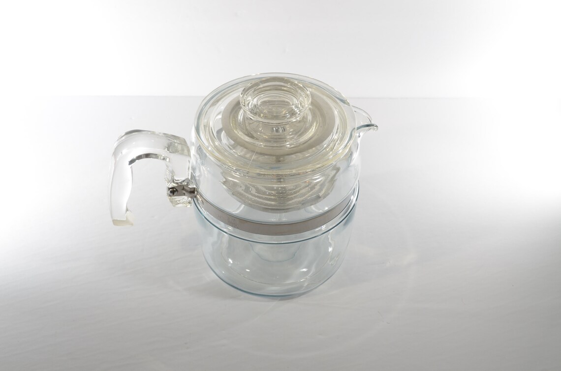 PYREX Flameware 6 Cup Glass Coffee Pot Coffee Percolator All Parts ...