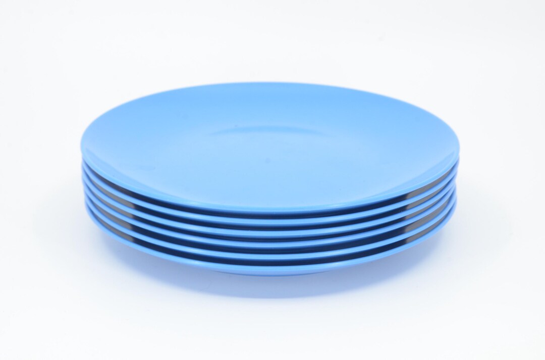 Vintage MELMAC Maplex Blue Set of 6 Plate 6.5" Small Plate Quality ...