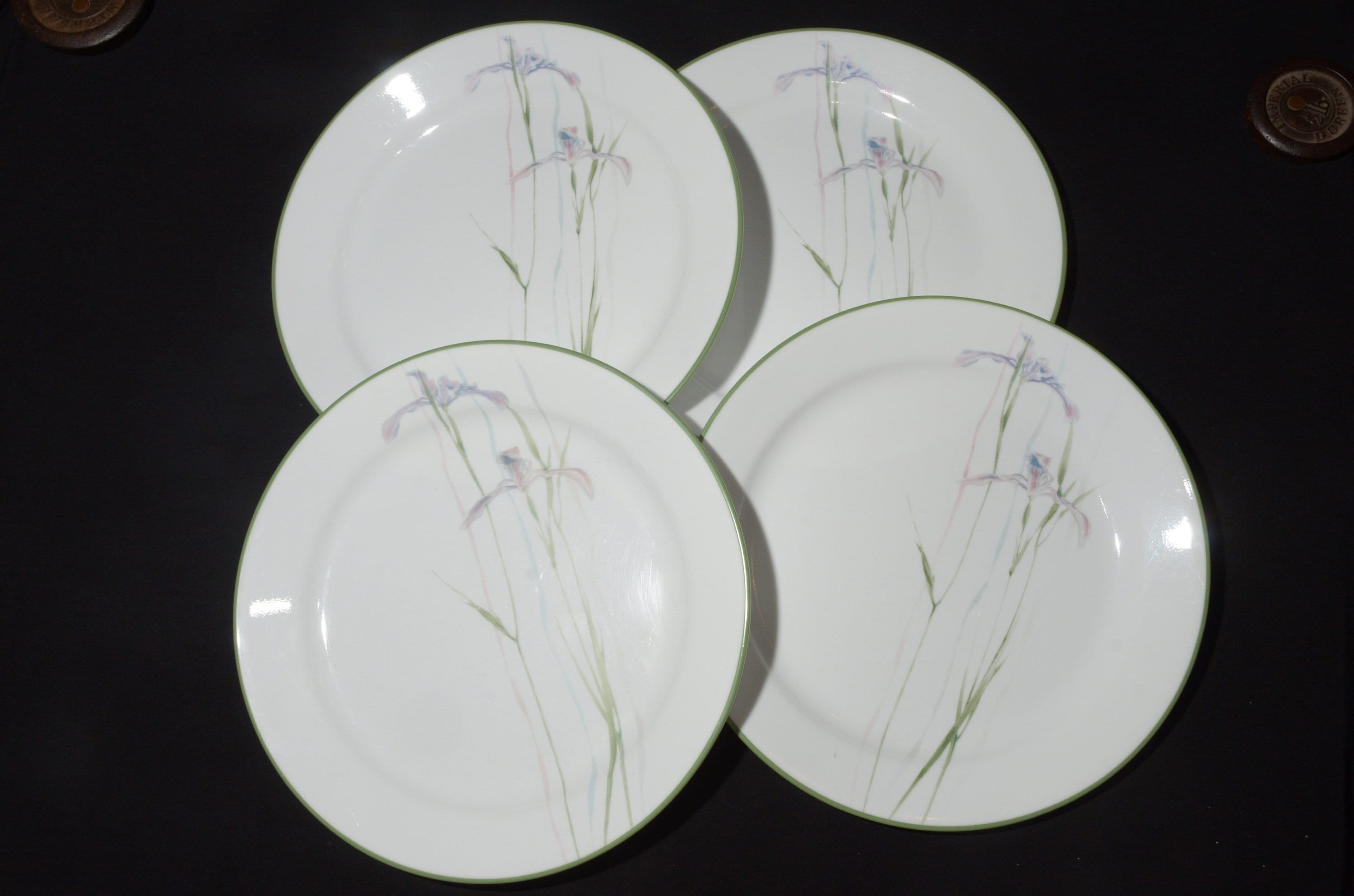 Set of 4 Corelle Dinner Plate in the Shadow Iris Pattern - Etsy