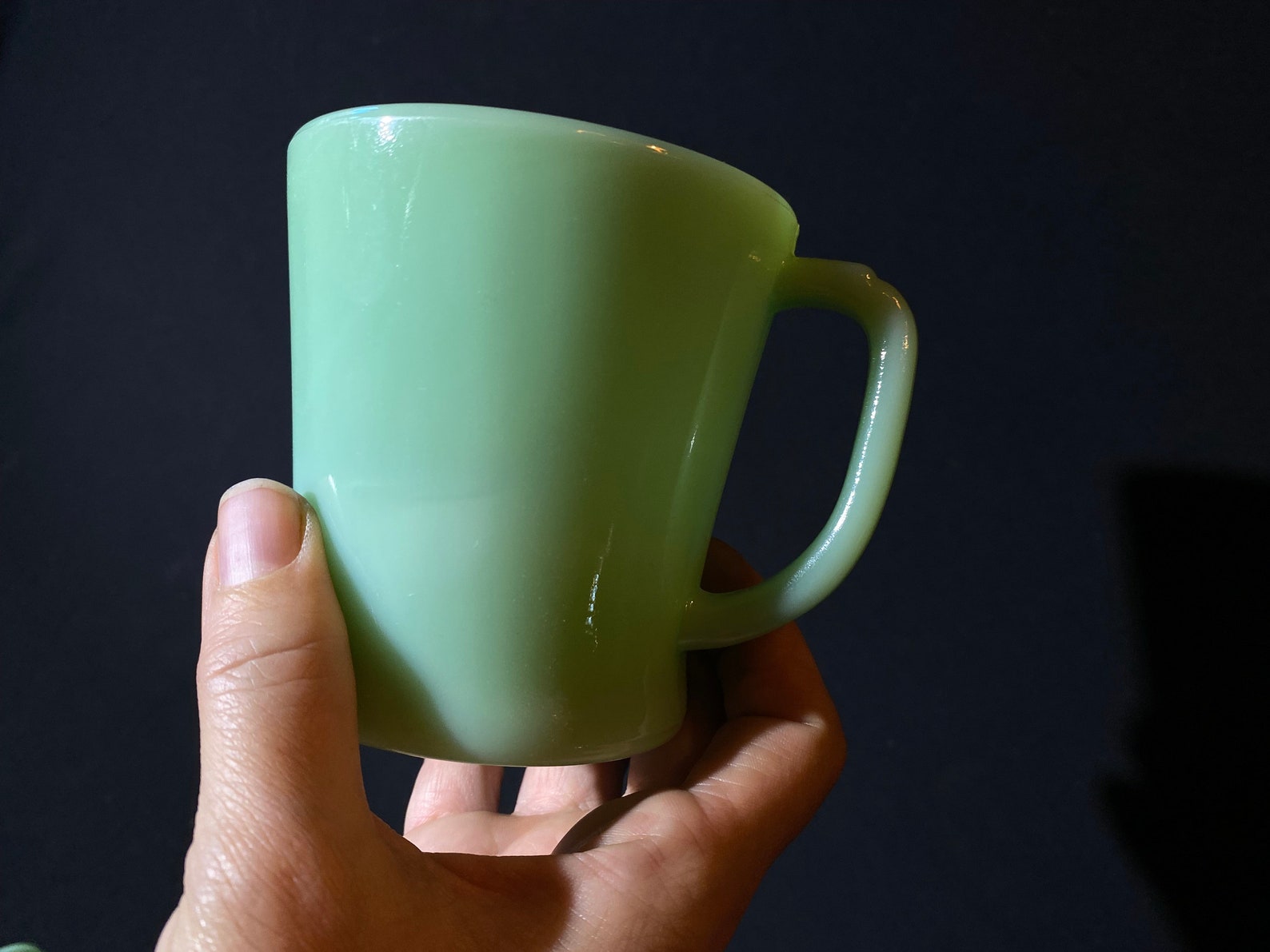 Set of 2 FIRE KING Jadeite Shaving Mug Coffee Flat Bottom MINT - Etsy