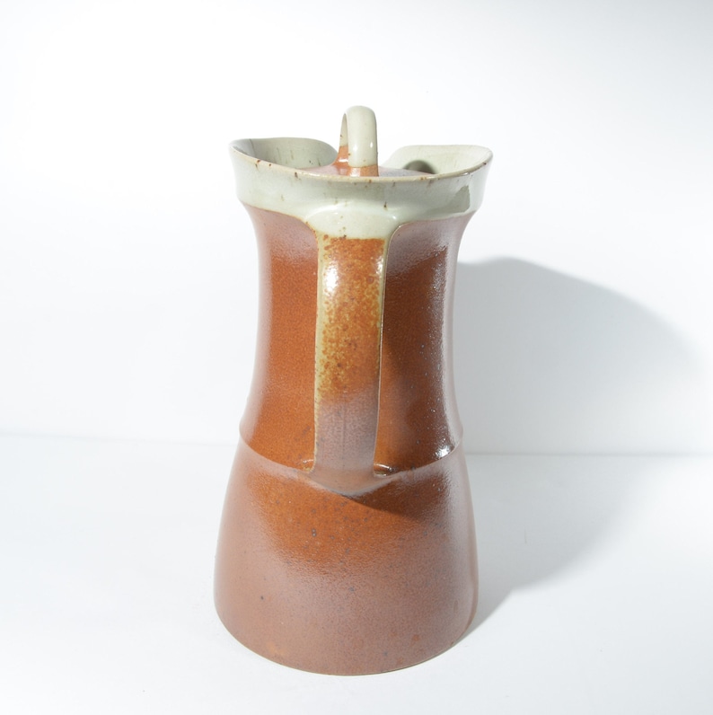 Vintage Pitcher Sial Art Pottery Lid Rust Pottery Gaétan Beaudin ...