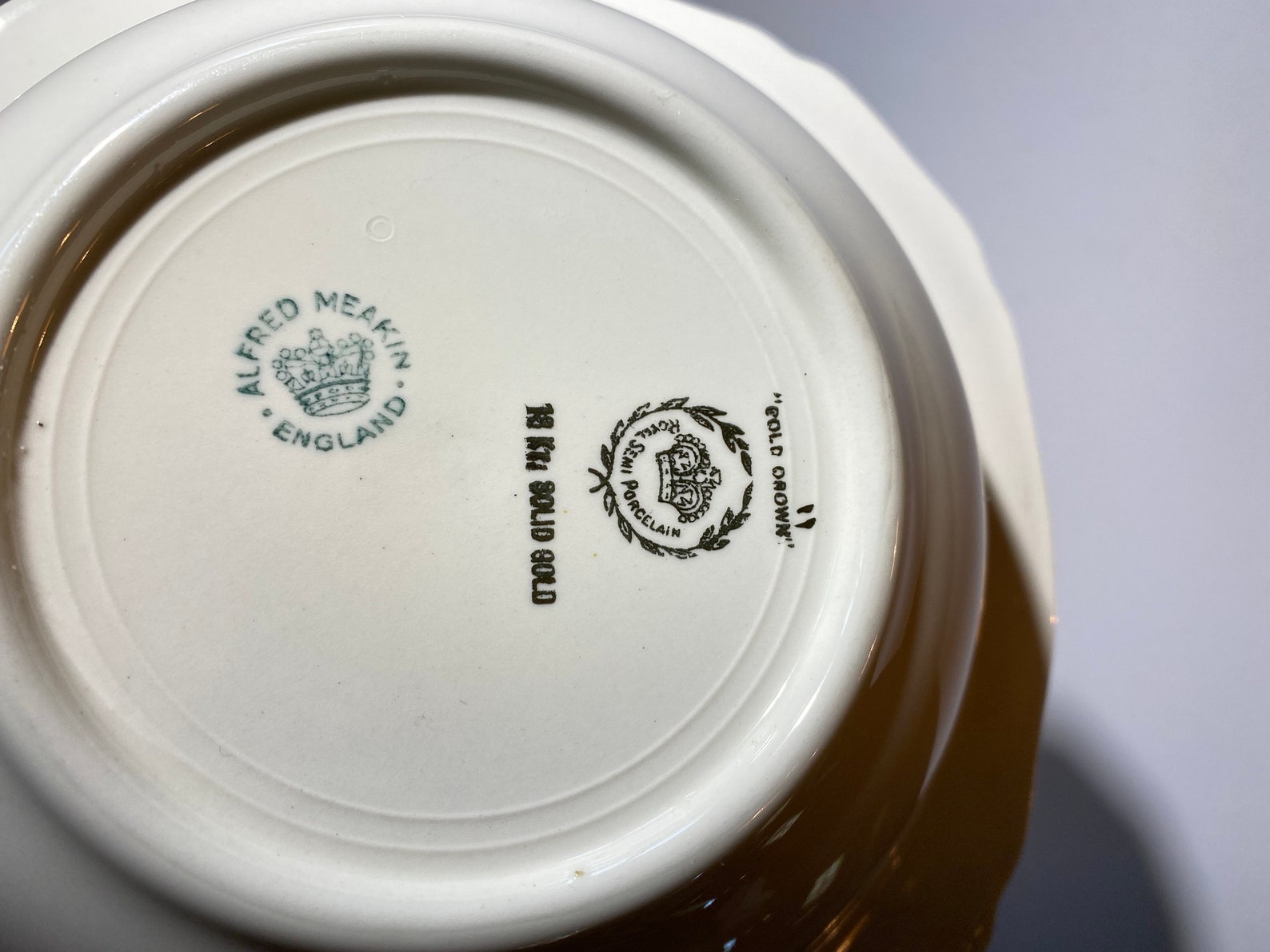 ALFRED MEAKIN Gold Crown Serving Dish Vegetable Bowl Round 9 - Etsy