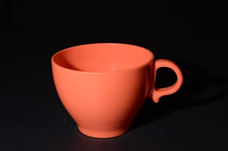 Vintage MELMAC Melamine Orange Coffee Cups Tea Cups Set of 5 - Etsy