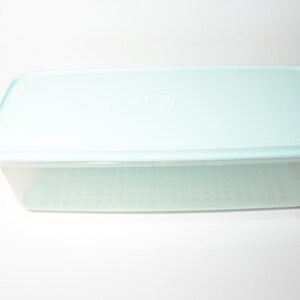 Vintage TUPPERWARE Turquoise Celery Keeper Crisper Grate and Lid 784 ...