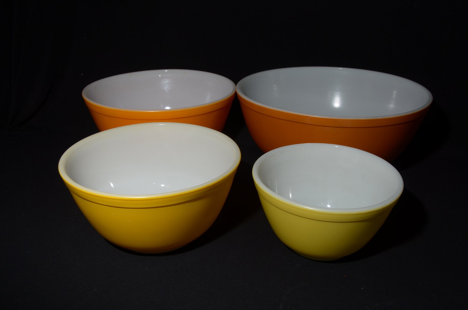 Set PYREX Daisy Citrus Mixing Bowls Vintage Pyrex Mixing Bowl Set 401 ...