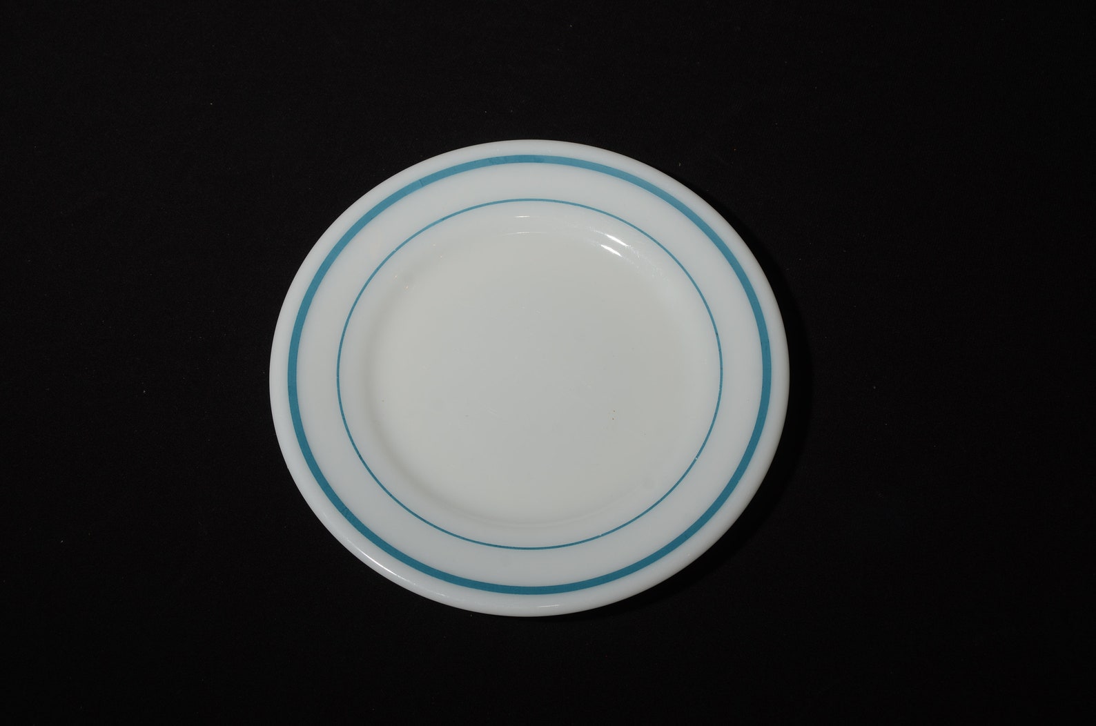 PYREX Turquoise Band Blue Border Rim Lunch Plate Dessert Plate - Etsy