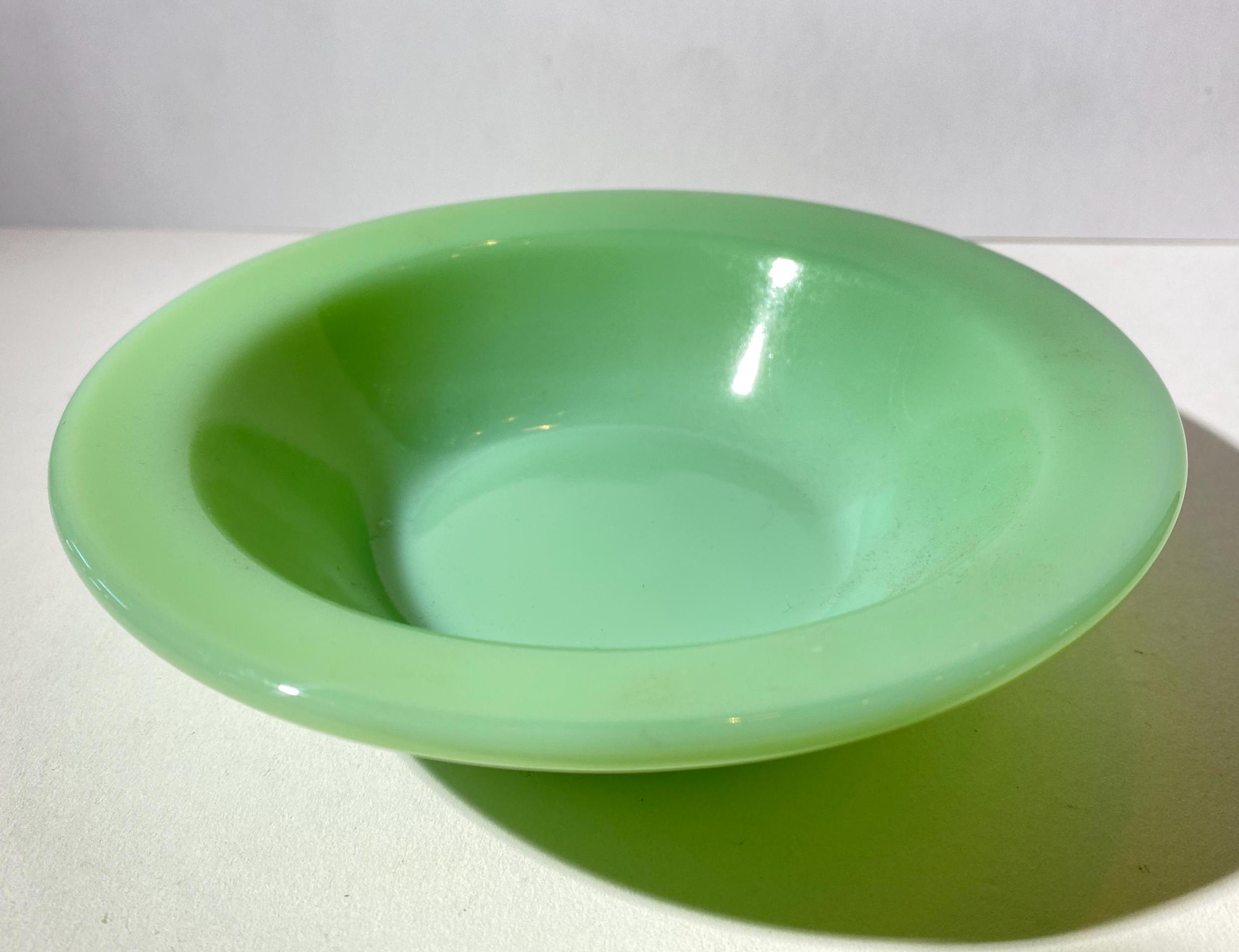 Fire King Jadeite Restaurant Ware Cereal Bowl 6 1/4 Inches Flanged Rim ...