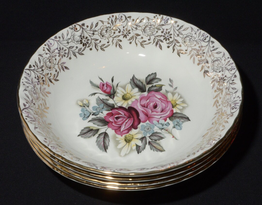 Set of 4 Royal Wessex Guildford Coupe Salad Bowl Cream Soup 8 Inches ...