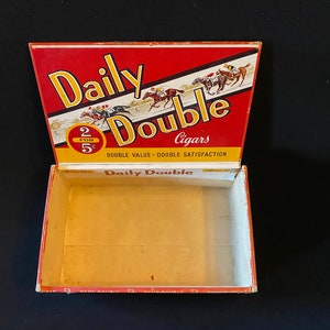 Vintage Daily Double Cigars Cigar Box Tobacciana Vintage Empty Cigar ...