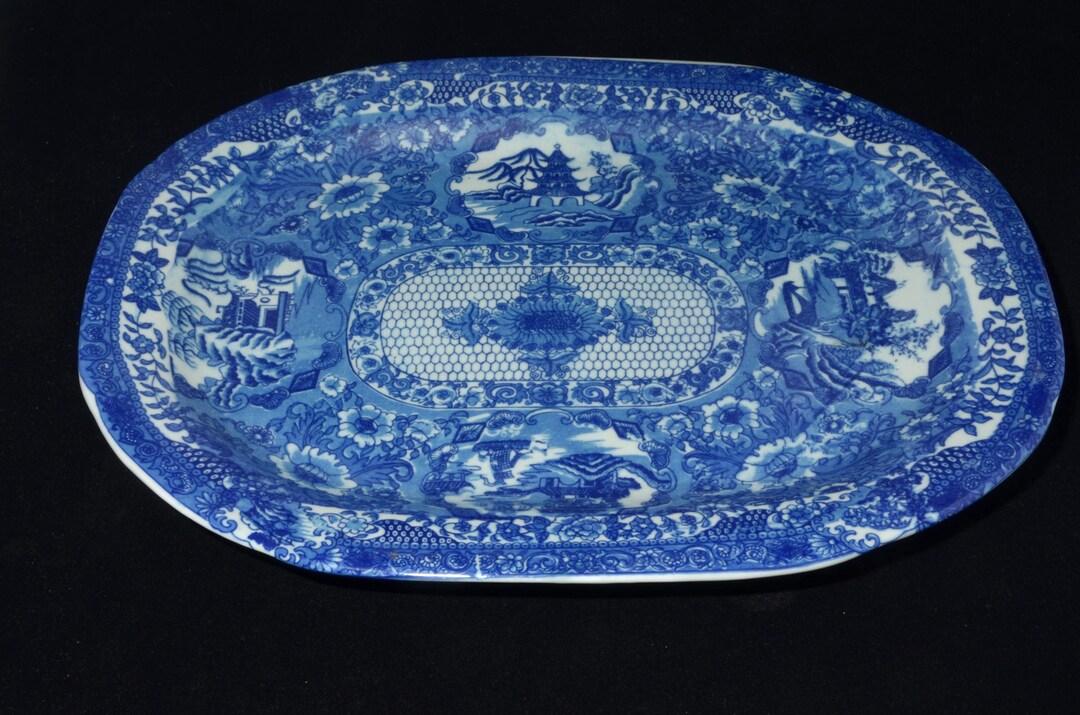 Vintage Victoria Ware Large Serving Plate Platter Almost 17 Inches Long ...
