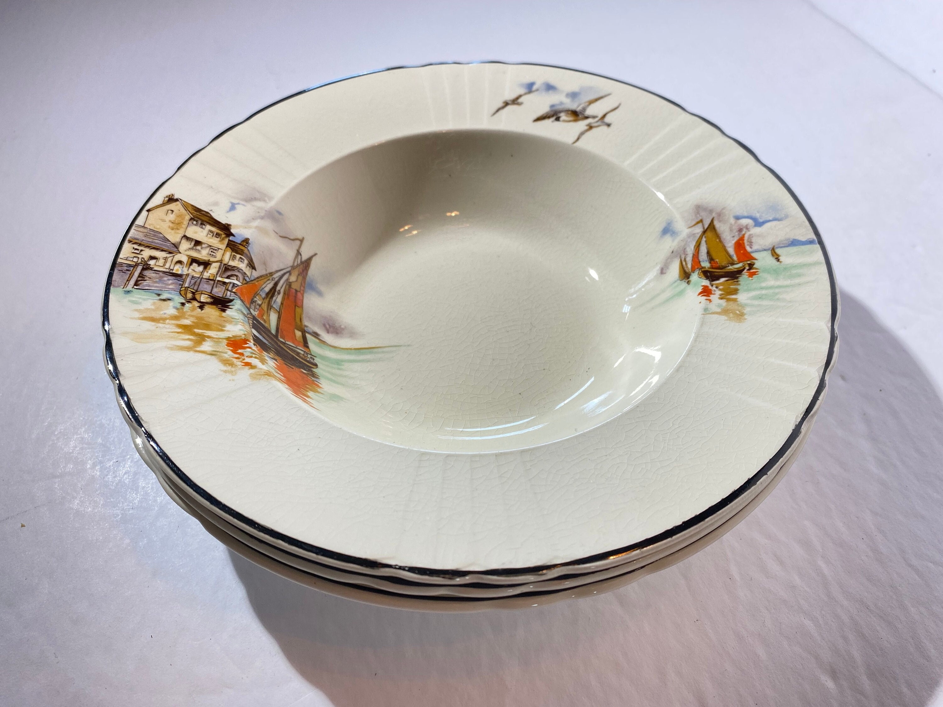 Large Antique Porcelain China Boat China Pottery Boat Etsy UK