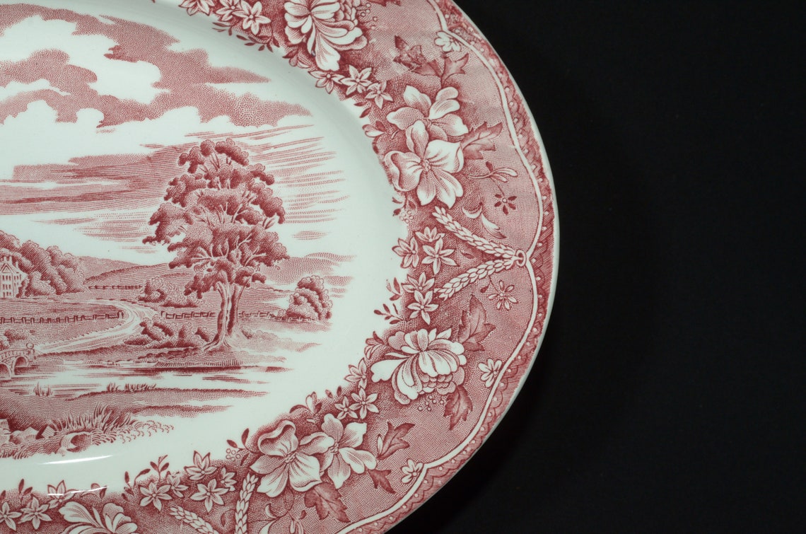 Vintage Old Castle by Barratts Platter Serving Plate 12 Inches England ...