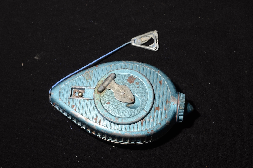 Vintage Chalk Line Plumb Line Blue Vintage Tool Collectible Vintage ...