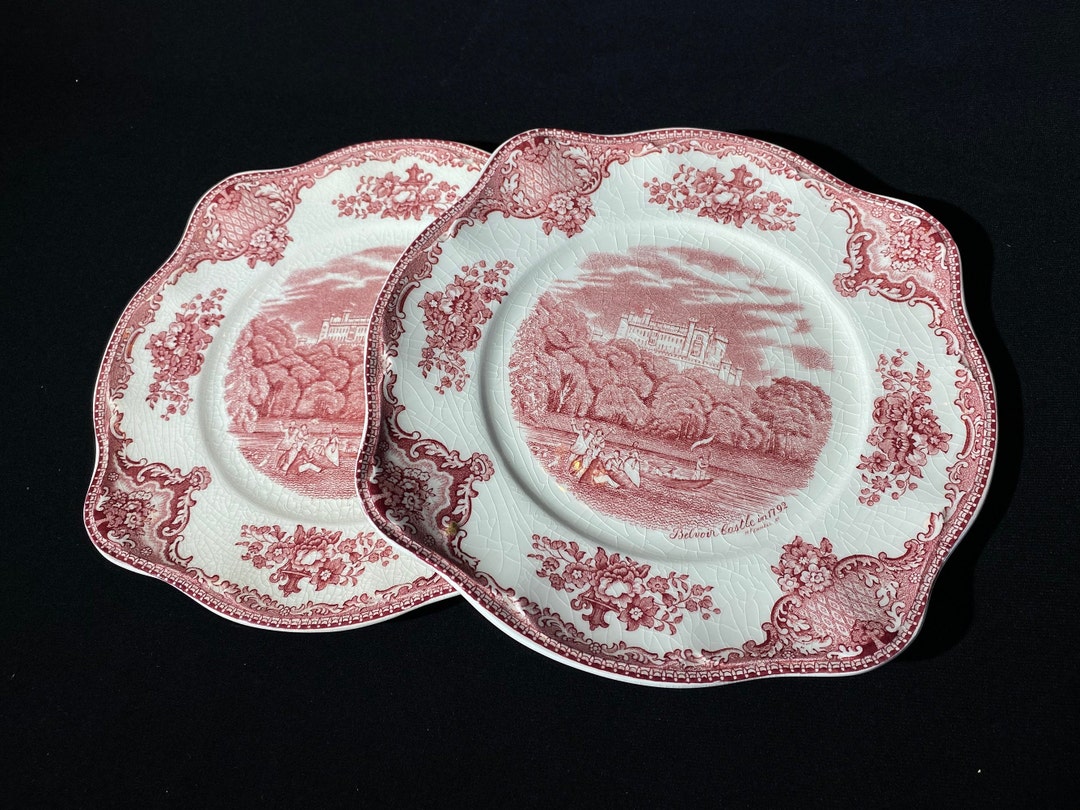 Vintage Johnson Bros Old Britain Castles Set of 2 Dessert Plate 7.75 ...