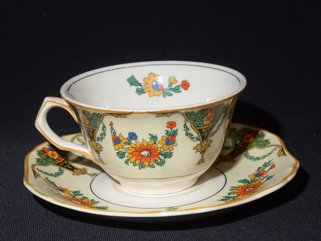 John Maddock Sons Ltd Royal Ivory Kenilworth 3497 Bone China Teacup and ...