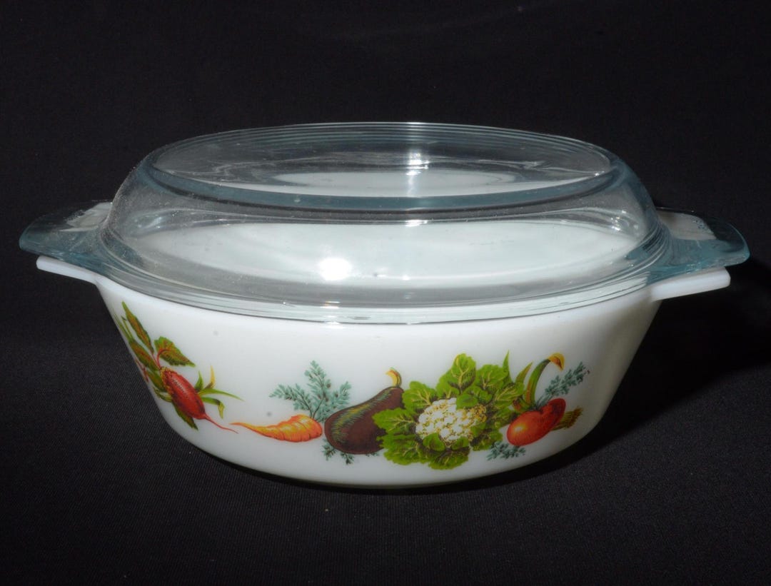 PYREX ENGLAND JAJ Casserole Dish Tuscan Vegetables Market Garden 513 ...